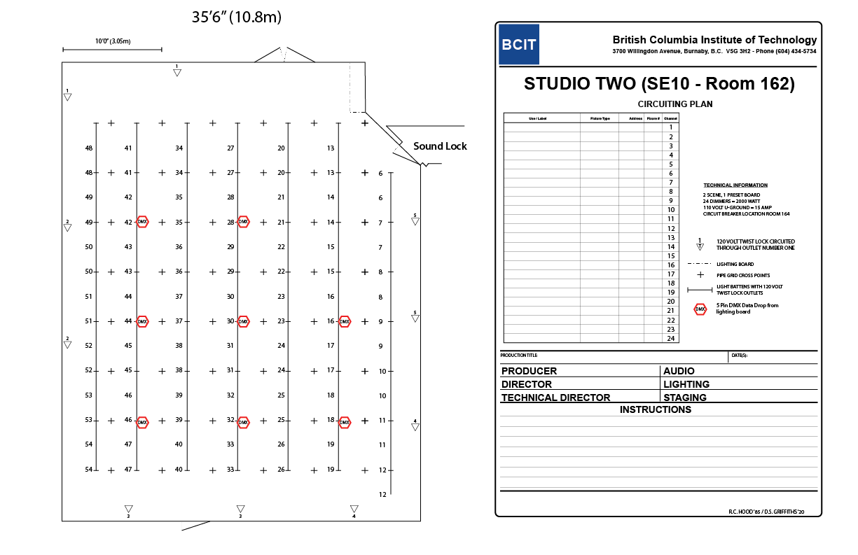 BCIT TV Studio Floorplans